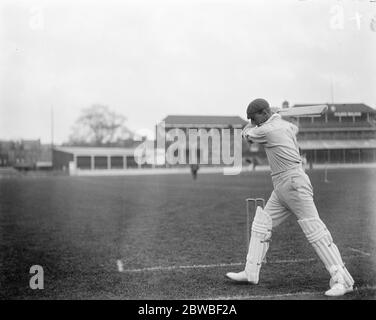 South African cricketers practice at the Kennington Oval , London Bob ...