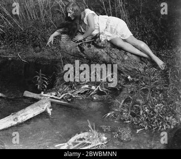 Miss Edna Maude , the seventeen year old dancer on holiday - giving the ...