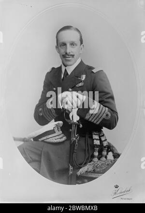 Black and white photograph of King Alfonso XIII of Spain (1886-1931 ...