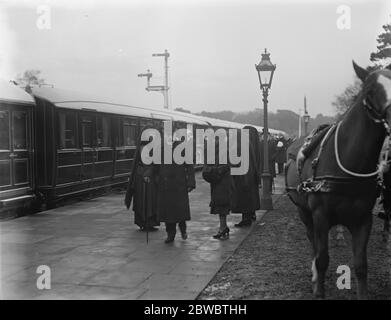 Queen Alexandra ' s funeral at Sandringham . The King and Queen and ...