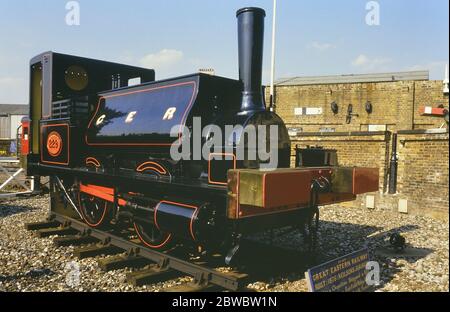 North Woolwich Old Station Museum booking hall, England, UK. Circa 1980 ...