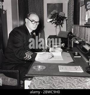 1950s, historical, a ship's crew on the deck of the P & O SS Chusan ...