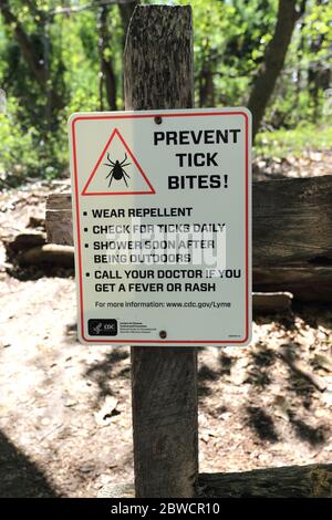 warning, tick bite, tick bites Stock Photo - Alamy