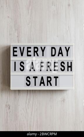 Inspirational quotes - Every day is a fresh start Stock Photo - Alamy
