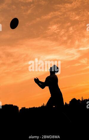 Rugby training at sunset Stock Photo - Alamy