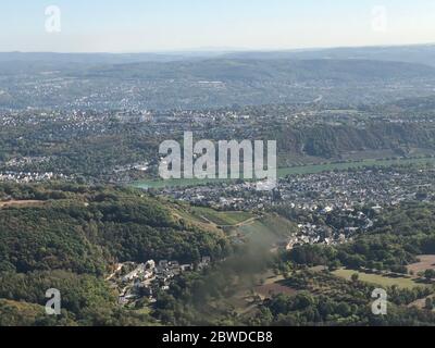 Flight across Germany in a propeller plane Stock Photo - Alamy