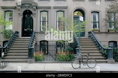 Entrance stairs to tenement block Stock Photo - Alamy