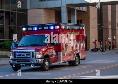 Ambulance paramedic vehicle with the St Paul fire department on the ...