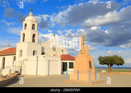 St. Thomas Indian Mission and Colorado River, Yuma, Arizona, USA Stock ...