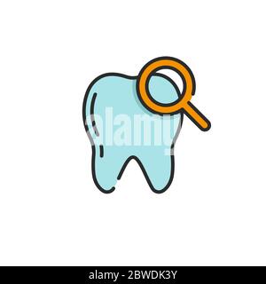 Teeth treatment glyph icon. Tooth with medical cross. Silhouette symbol ...