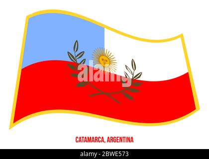 Catamarca Flag Waving Vector Illustration on White Background. Flag of ...
