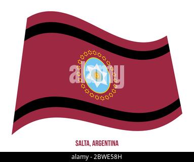 Salta Flag Waving Vector Illustration on White Background. Flag of ...