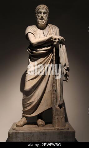 Homer roman statue (1st century AD) (2nd century AD) National ...