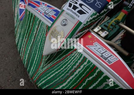Chinese racing driver Zhou Guanyu attends an activity in Shanghai ...