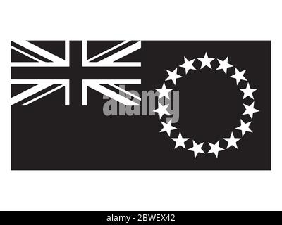 flag of the cook islands nation design artwork with different style ...