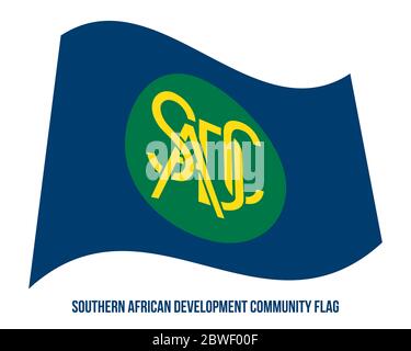 Southern African Development Community Flag Vector Illustration on ...