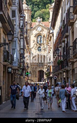 Basilica of Saint Mary of the Chorus in San Sebastian coastal city ...