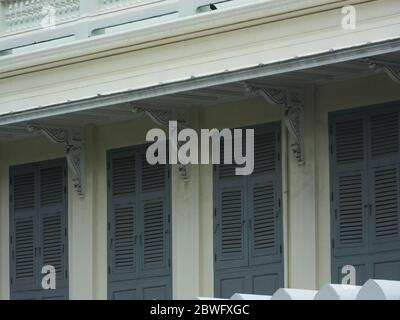 Large wooden window neoclassical architecture Stock Photo - Alamy