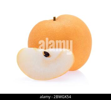 Snow pear isolated on white background Stock Photo - Alamy