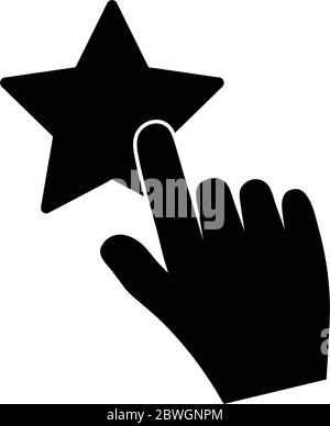 Ranking star line icon. Click rating sign. Brand ambassador rank. Line ...