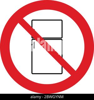 No Refrigeration - A cartoon illustration of a No Refrigeration symbol ...