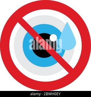 No Eye drop prohibited sign Stock Vector Image & Art - Alamy