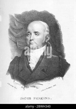 JACOB PERKINS (1766-1849) American engineer credited with inventing ...