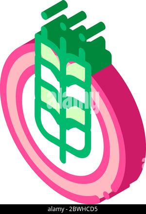 Wheatear In Round Frame Vector Thin Line Icon Stock Vector Image & Art ...