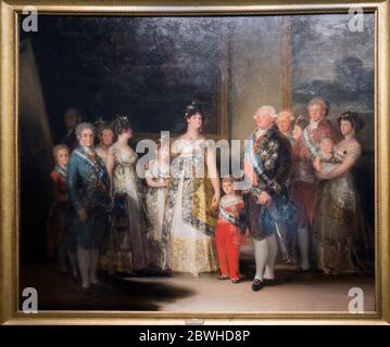 La familia de Carlos IV Francisco de Goya (detail 2 Stock Photo - Alamy
