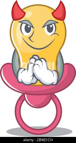 Devil baby pacifier character cartoon Stock Vector Image & Art - Alamy