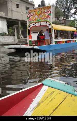 Colourful Mexican gondolas Stock Photo - Alamy