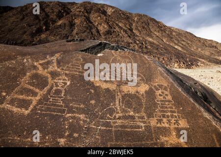 Ancient rock engravings, Indus valley, Chilas, Gilgit-Baltistan ...