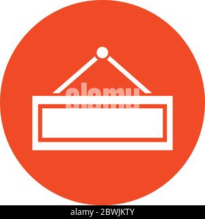 open store label hanging block style Stock Vector Image & Art - Alamy