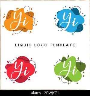 Letter A Logo design Abstract liquid shape vector template Stock Vector ...