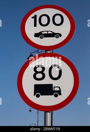 Omani road signs Stock Photo - Alamy