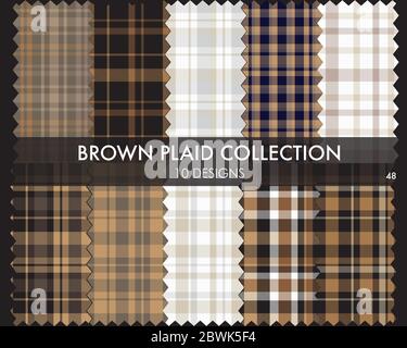 Brown Gingham seamless pattern. Texture from squares for - plaid ...