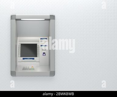 Atm machine on wall Stock Photo - Alamy