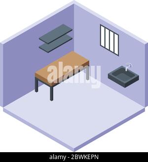 prison cell door isometric icon vector. prison cell door sign. isolated ...