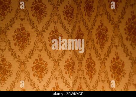 Typical GDR-era wallpaper displayed at the DDR Museum in Berlin ...