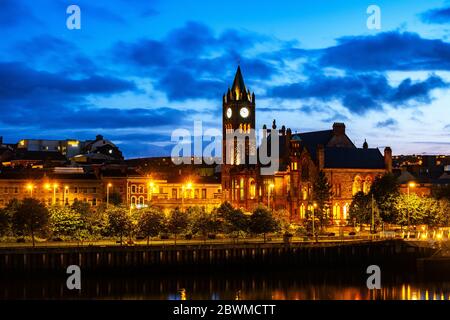 derry londonderry city center landscape view northern ireland Stock ...