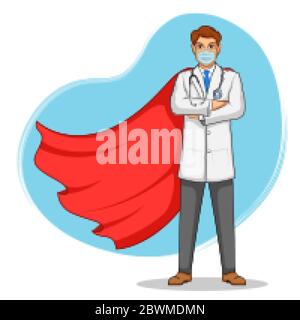 Doctor Superhero Medical Concept Stock Vector Image & Art - Alamy