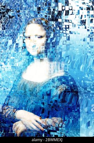 Mona Lisa modified, appropriation art Stock Photo - Alamy
