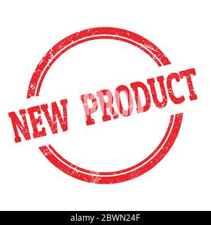 NEW PRODUCT red round stamp Stock Photo - Alamy
