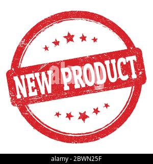 NEW PRODUCT red round stamp Stock Photo - Alamy