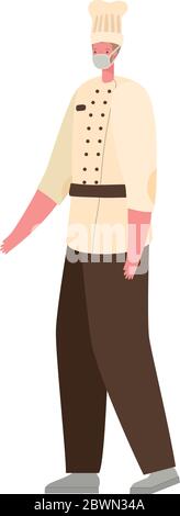 Male chef with mask vector design Stock Vector Image & Art - Alamy