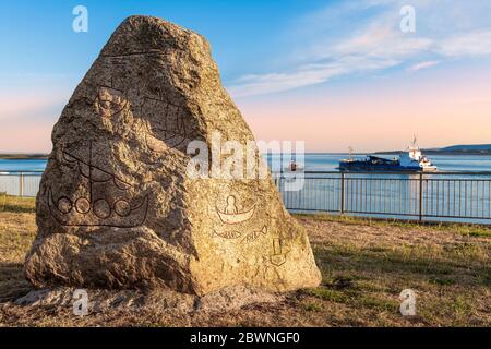 Appledore North Devon Viking Memorial Stone to Hubba The Dane Stock ...