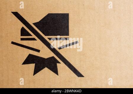 Packaging symbol to indicate do not step over the box to prevent from ...