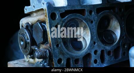 close-up car engine, internal combustion engine Stock Photo - Alamy