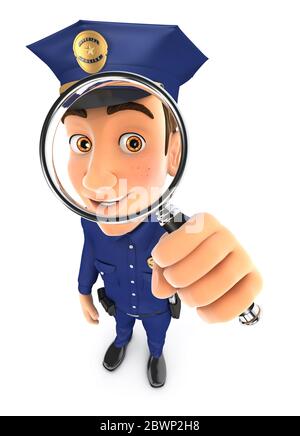 A cartoon illustration of an police officer looking confused Stock ...