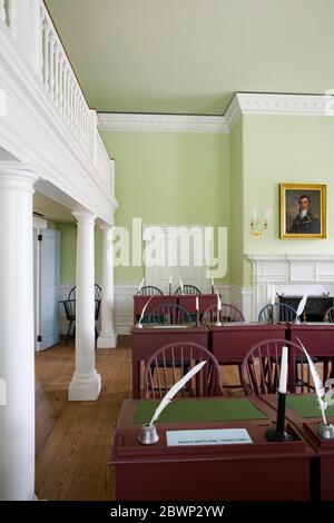 The Interior of the historic Old State House Museum in Boston ...